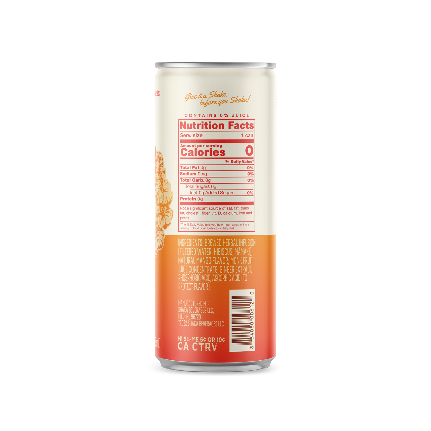 Mango Hibiscus 12oz Can Herbal Tea 12-Pack – Shaka Tea